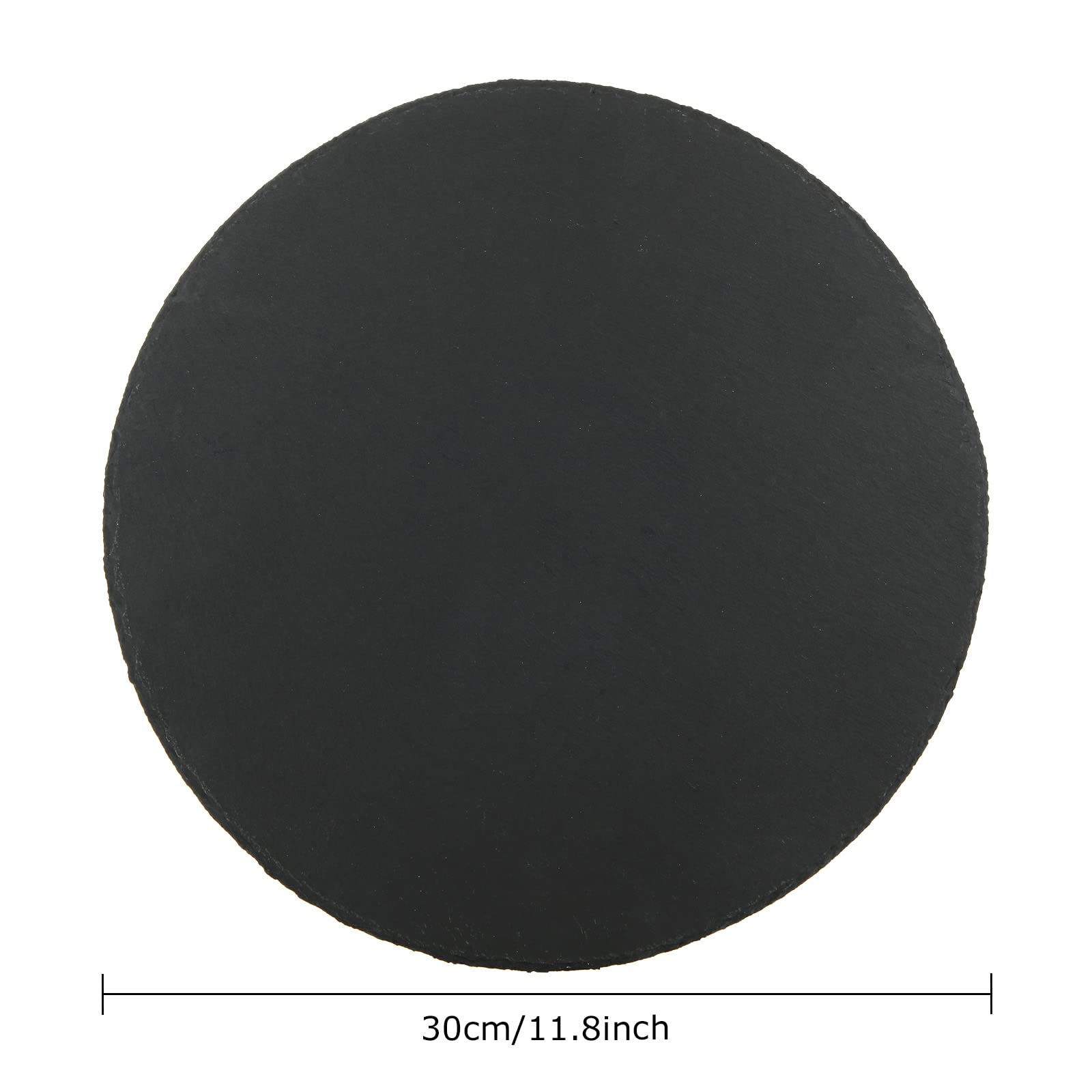 3 Pack Slate Cheese Boards, 12 x 12 Inch Slate Cheese Tray Round Charcuterie Boards Serving Tray Slate Platter Display Chalkboard with Soapstone Chalk for Serving Cheese, Appetizer, Sushi