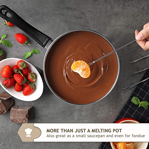La Patisserie 1.5 Quart Double Boiler w/ 4 Chocolate Molds - 3 Piece Stainless Steel Double Boiler Pot for Melting Chocolate, Candle Making, Soap Melting and Wax Meltingā¦