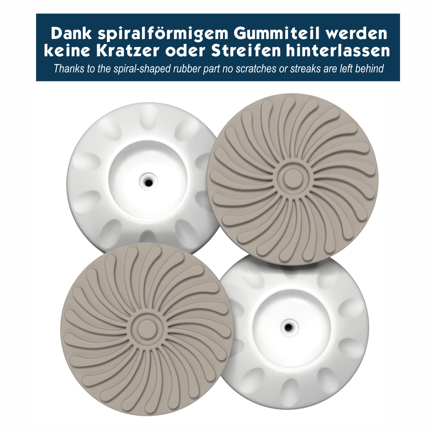 Wall Cups for Baby Gates Hoffenbach | 4 Pack | Works with All Walk-Through Pressure Mounted Child & Dog Safety Gates | Pads Protect Doorway, Door Frame, Stairs | No Drill | German Quality