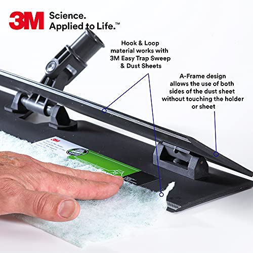 3M Easy Trap II Holder Flip Holder for 3M Easy Trap Duster Sweep and Dust Sheets, 35β Hook and Loop, Dust Remover Sweeper Mop Head, For Gyms, Bathrooms, Commercial Floors, 55936