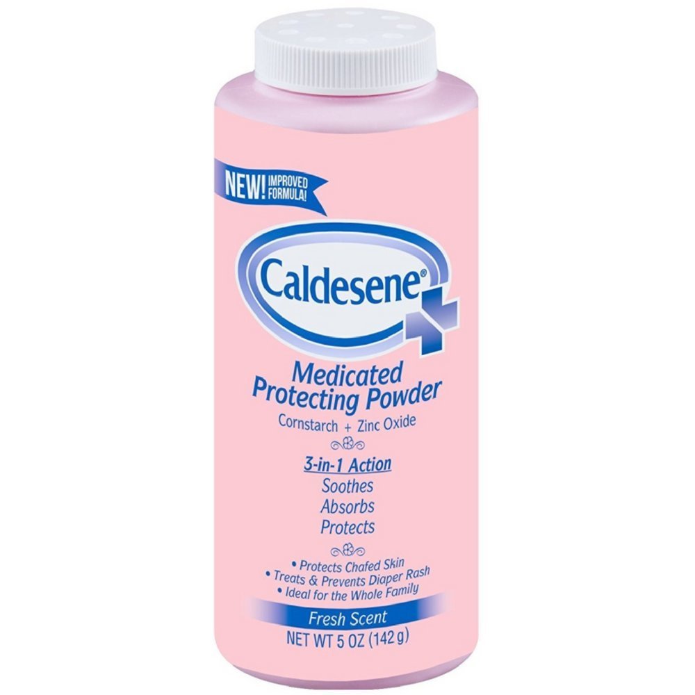 Caldesene Medicated Protecting Powder with Zinc Oxide & Cornstarch-Talc Free, 5 Ounce (12 Pack)