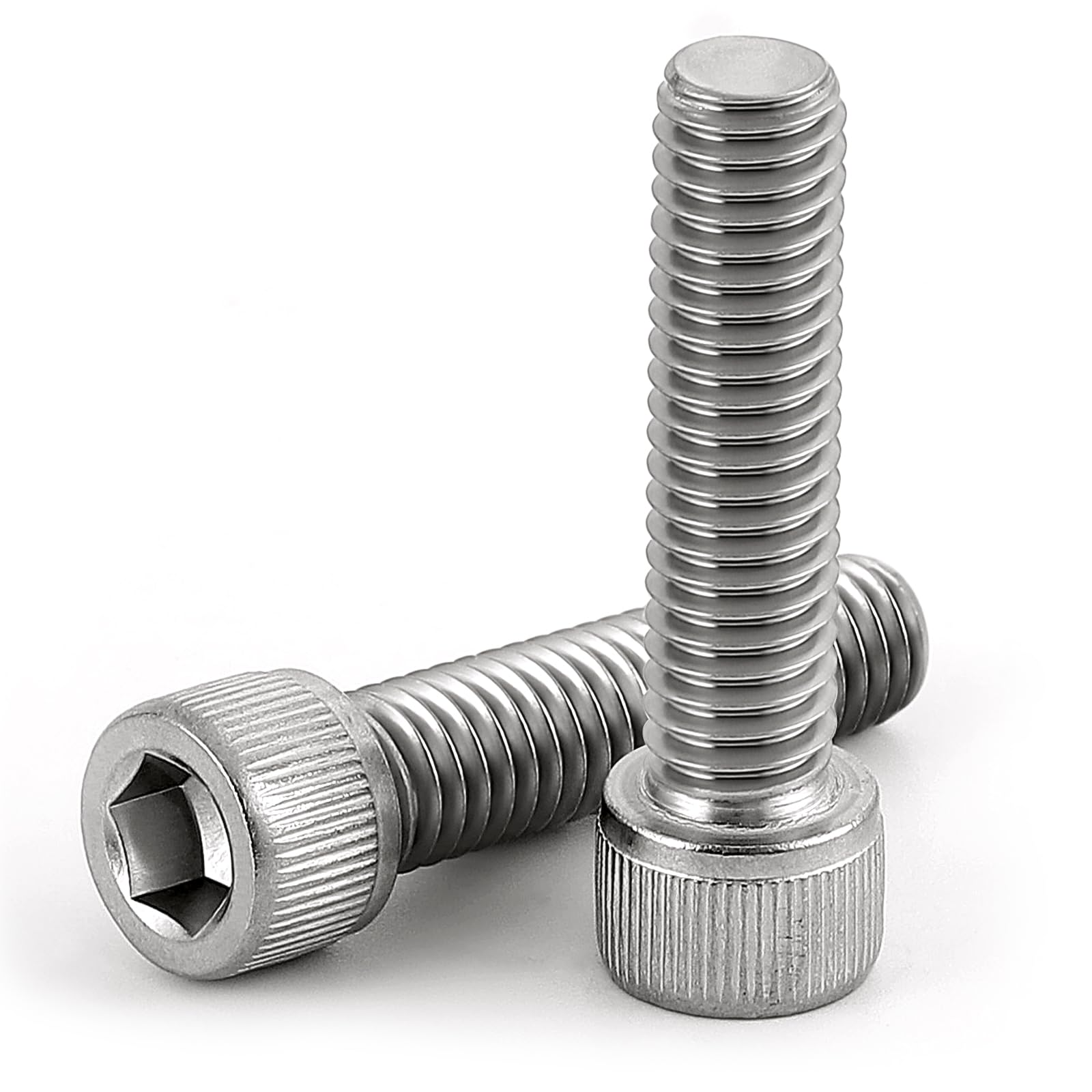 M6-1.0 x 16mm Socket Head Cap Screws Metric, Allen Socket Drive, Stainless Steel 18-8 (304), Full Thread, Bright Finish, Machine Thread, 40 PCS