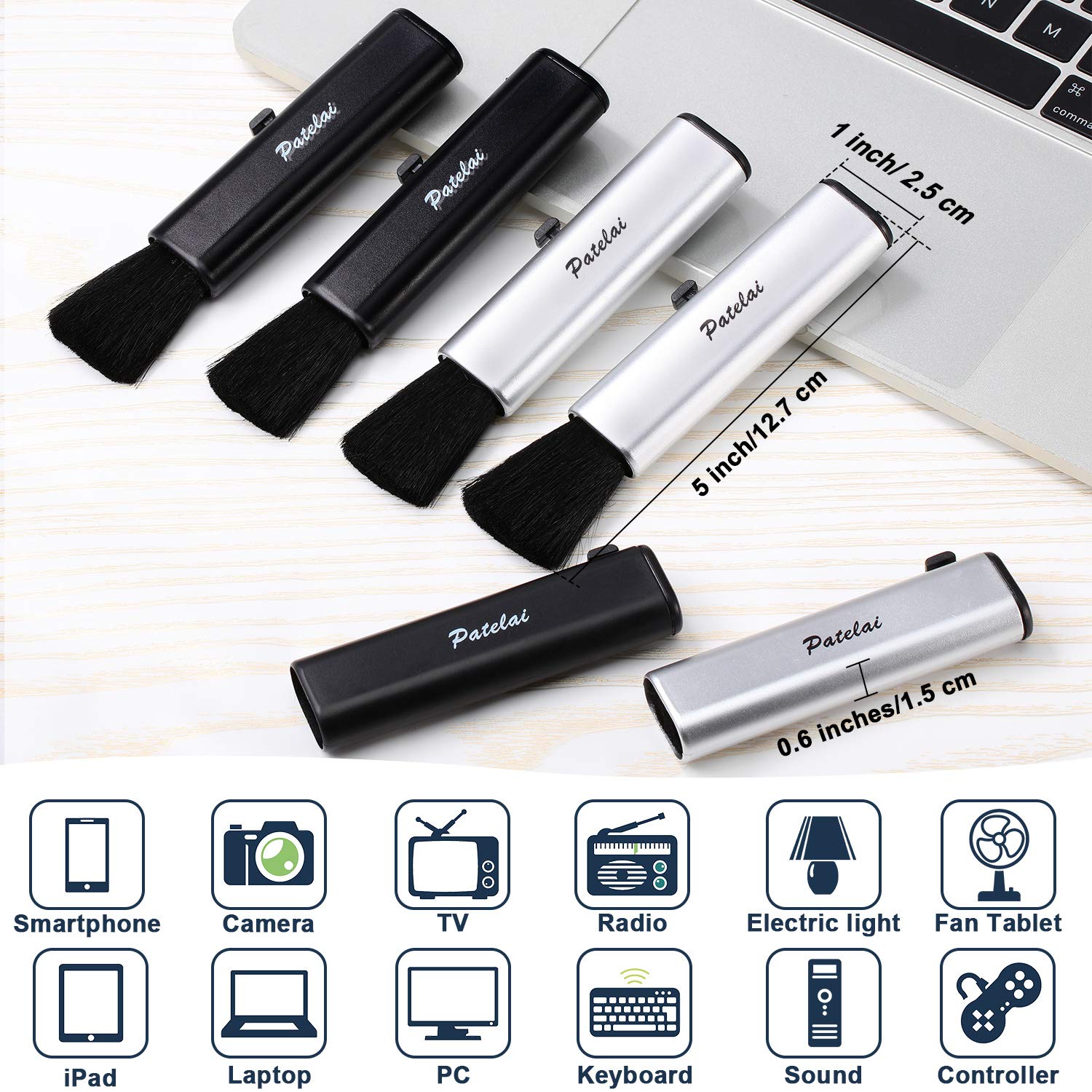 6 Pieces Portable Laptop Cleaning Brush Electronic Cleaning Brush Swipe Computer Brush for Laptops Keyboard Mobile Phones Cameras Digital Products Car Interior Detailing Home and Office Items