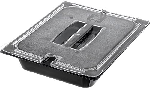 Carlisle FoodService Products 10231U07 StorPlus Half Size Polycarbonate Universal Handled Notched Food Pan Lid, Clear