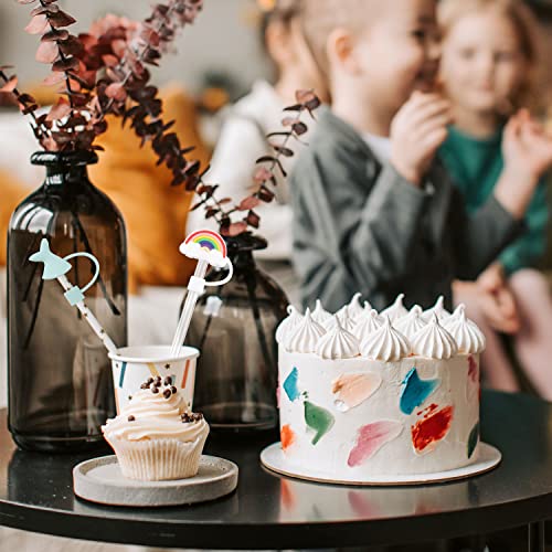 6 Pieces Silicone Straw Cover Cute Straw Tips Cover Reusable Silicone Straw Toppers for 6-8 mm Straw Protector, Anti-dust Airtight Seal Splash Proof (Not include Straw)