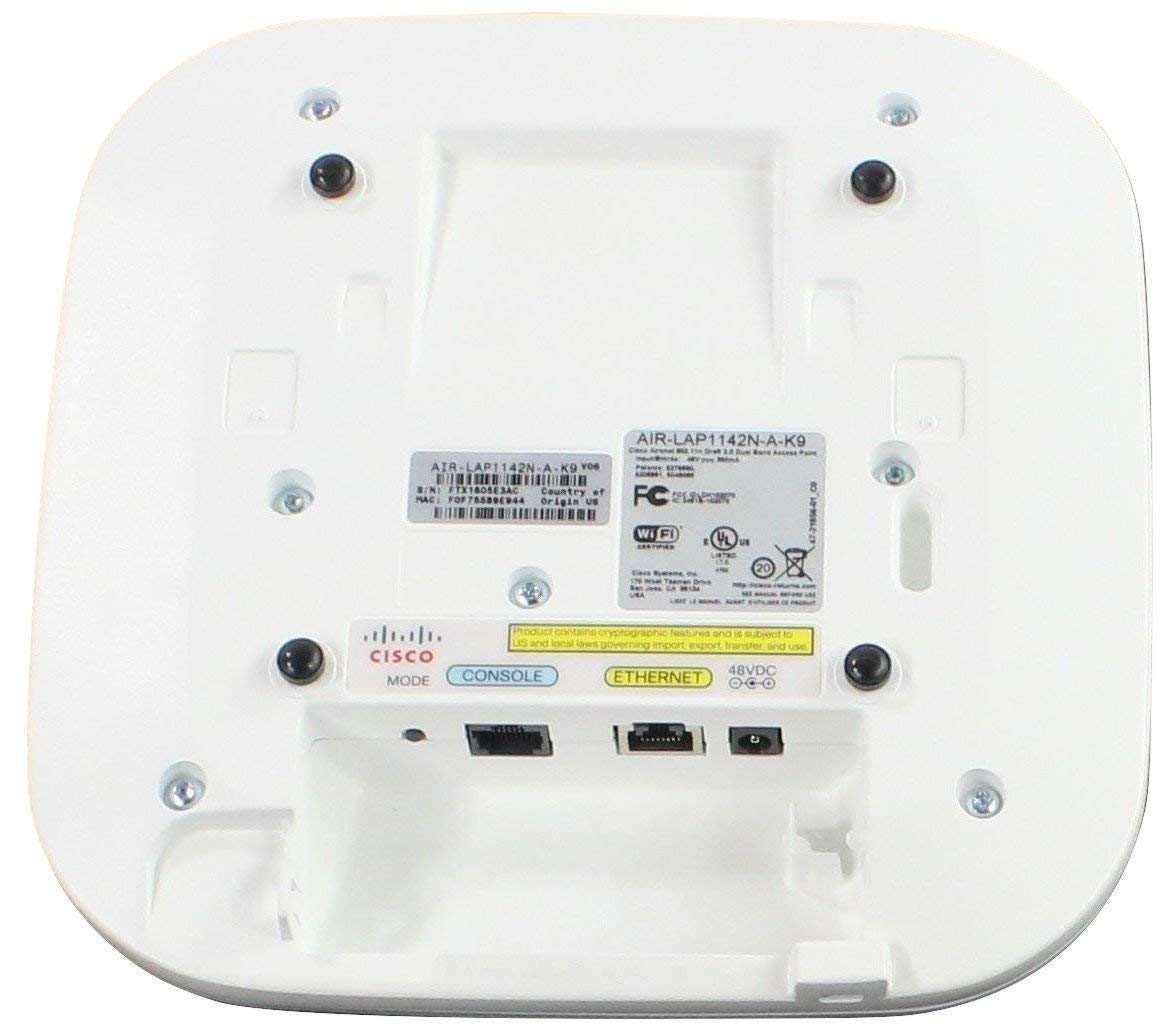 Cisco Aironet AIR-LAP1142N-A-K9 802.11a/g/n PoE Dual Band Wireless Access Point [No Mounting Kit & No Adapter] (Renewed)