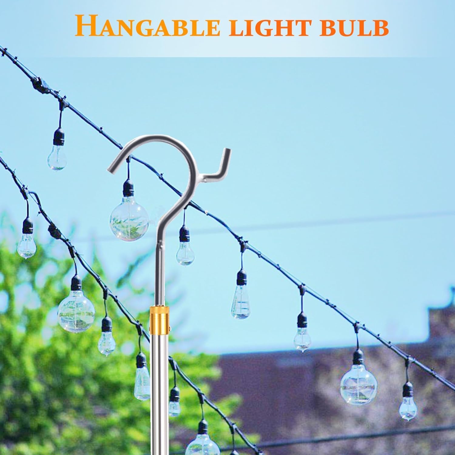 Clothes Hook Pole, Adjustable from 28 inches to 74 inches, Sponge Handle,Pick up Clothes from high Places,Closet Coat Rack Hook Rod, Used for Blinds Closets Ceilings, Strong Yet Lightweight.