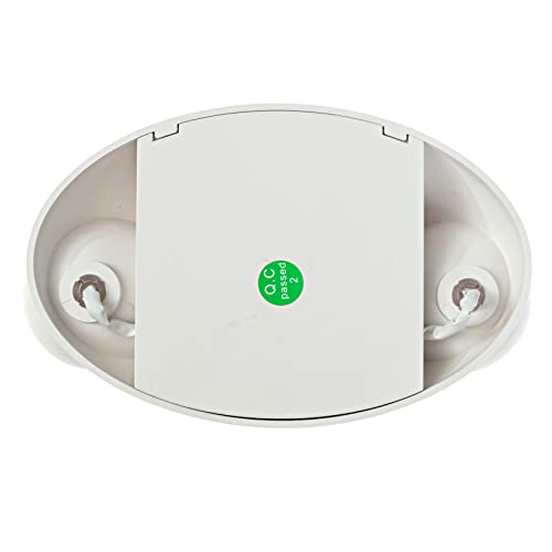 Ciata Lighting Round Head Emergency Wall Light with Battery Back-up, 120-277V, Two Head Adjustable Emergency Lighting Commercial, for Home in White Finish