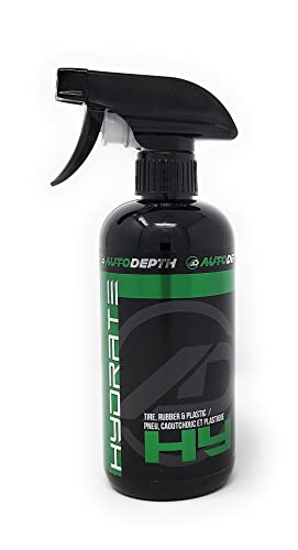 AutoDepth Hydrate Tire Rubber & Plastic Dressing Non Sling, High Shine, Low Shine, Low Sheen, Plastic Protection Rubber Conditioner, Plastic Restorer, Plastic Coating, Long Lasting tire Shine