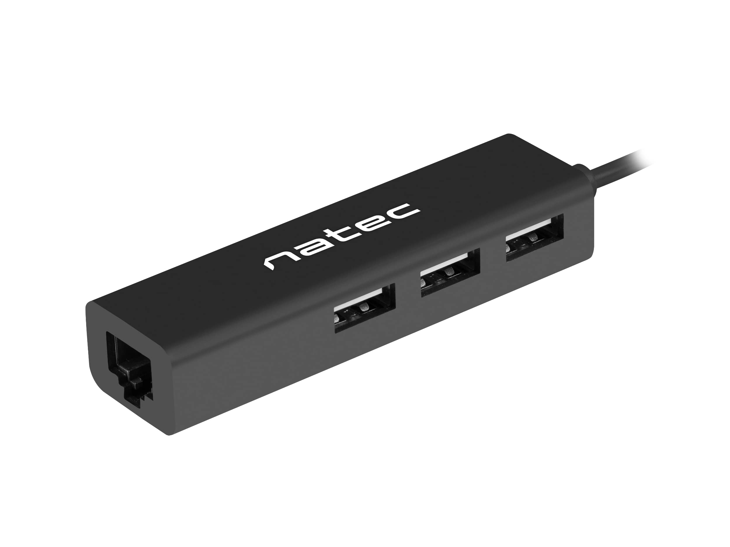 Natec Butterfly NHU-1451 HUB (3 x USB 2.0, Black)