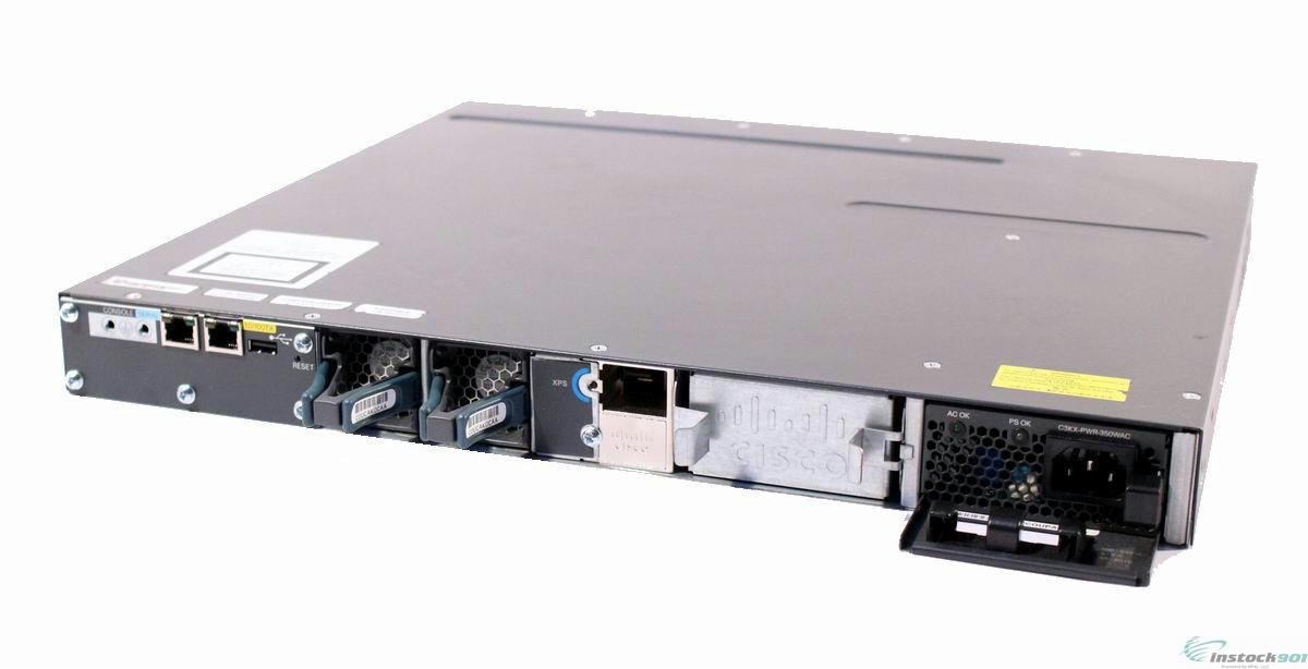 Cisco WS-C3750X-48P-S Stackable 48 10/100/1000 Ethernet PoE+ Ports, with 715W AC Power Supply 1 RU, Ip Base Feature Set(Renewed)