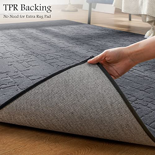 Area Rug-5x7 Rug for Living Room Contemporary Durable Carpet-Washable Rug Suitable for Living Room Bedroom Dinning Room Laundry Room Study Room