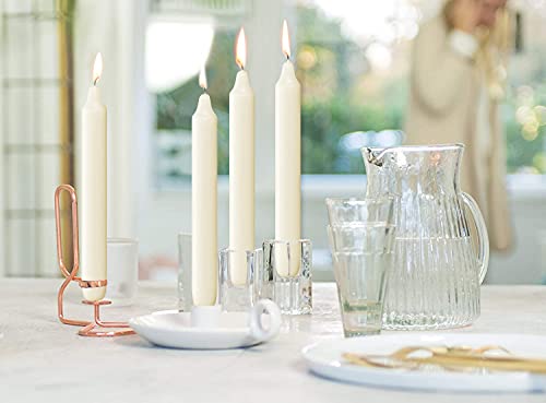 BOLSIUS Ivory Household Candles Bulk Pack 45 Count - Unscented Dripless 7 Inch Dinner Candlesticks - 6+ Hours Burn Time - Premium European Quality - Consistent Smokeless Flame - 100% Cotton Wick