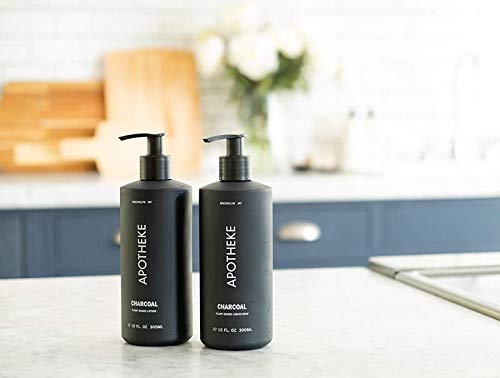 APOTHEKE Luxury Scented Lotion, 10 oz - Nourishing, Moisturizing, & Hydrating for Hand & Body, Enriched Aloe Vera, Plant Based for Dry Skin (Charcoal)