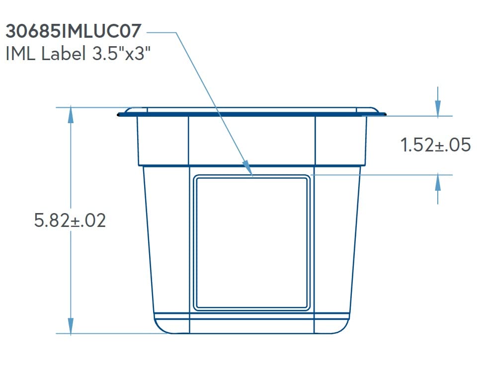 Carlisle FoodService Products StorPlus Plastic 1/6 Food Pan with Integrated Label For Restaurants, 2.5 Quarts, Clear