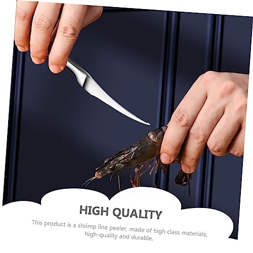Angoily 2 Pcs Shrimp Cutter Household Tools Seafood Tools Stainless Steel Cleaner Shrimp Deveiner Shrimp Peeling Tool Lobster Deveiner Tool Shrimp Cleaner Tool Shrimp Tool Shrimp Line Tool