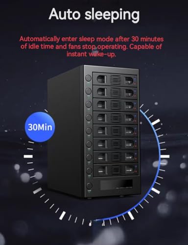 Syba 8 Bay Tool Less Tray Hot Swappabe 2.5" 3.5" SATA Non Raid External USB 3.0 Enclosure SY-ENC50119