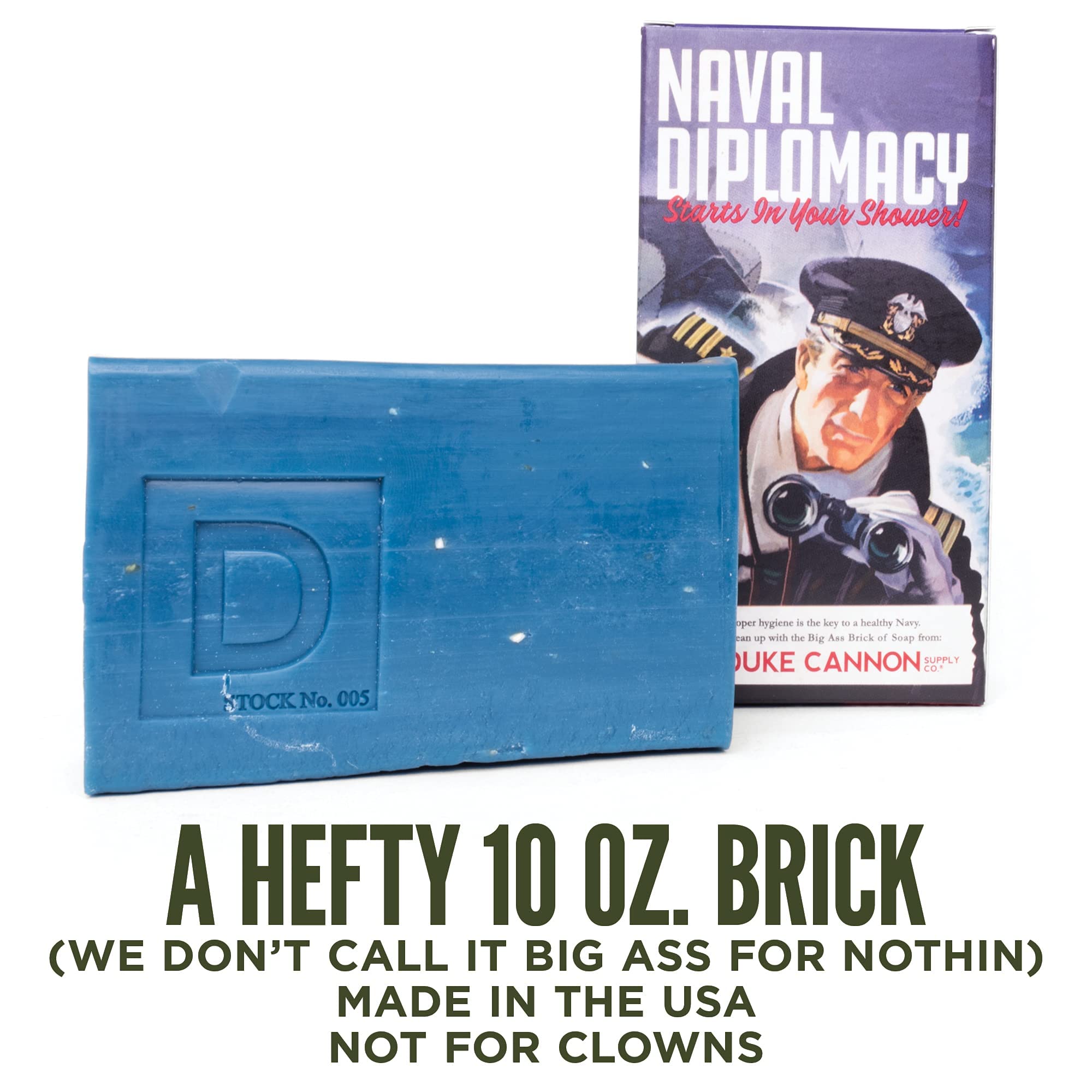 Duke Cannon Supply Co. Big Brick of Soap - Superior Grade, Large Men's Bar Soap, Limited Edition WWII Inspired Scents, Body Soap, Ocean, 10 oz