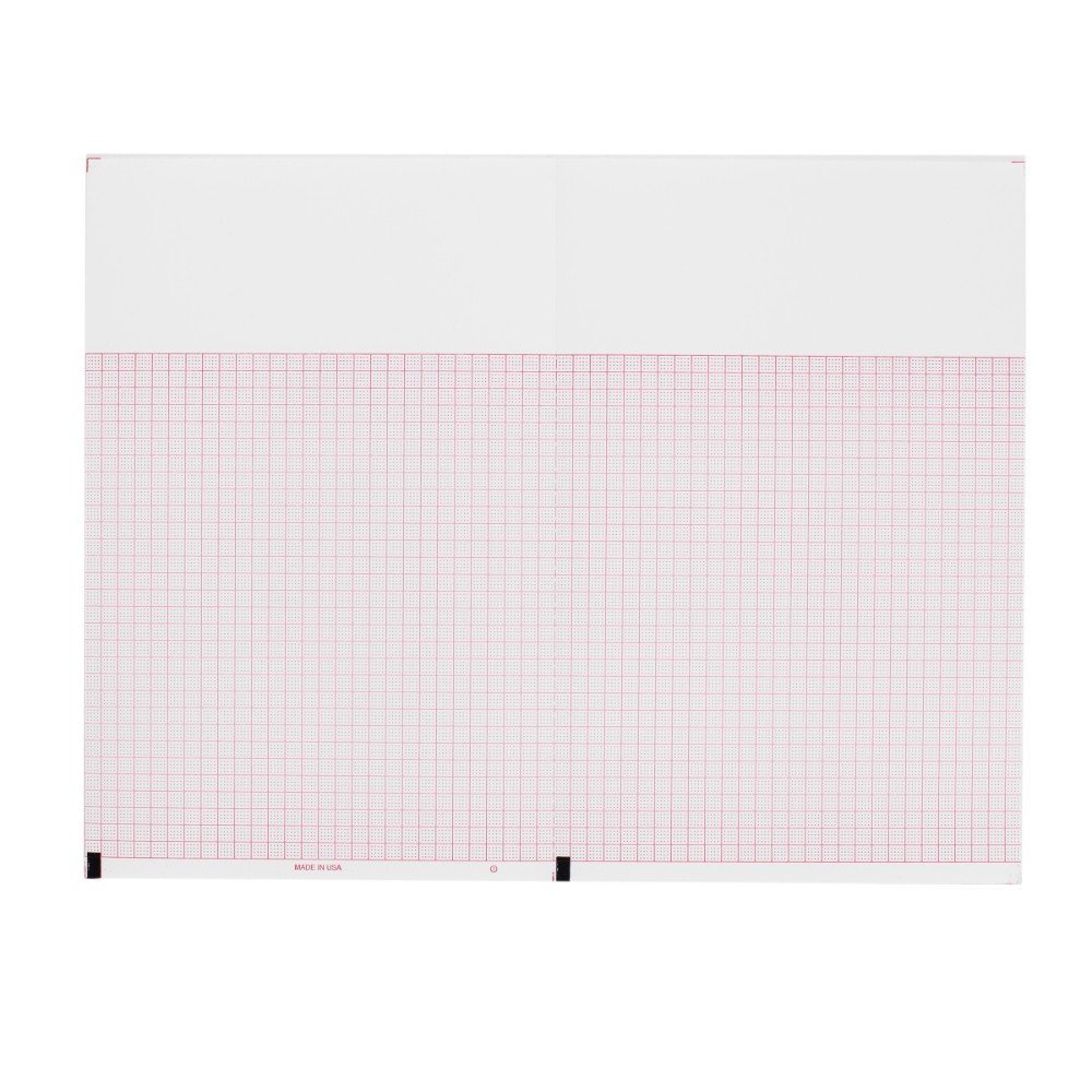 ECG EKG Paper Burdick 7979 Compatible 3 Channel Perforated Thermal Recording Sheets 10 Pack per Case | 8.5" x 5.5"