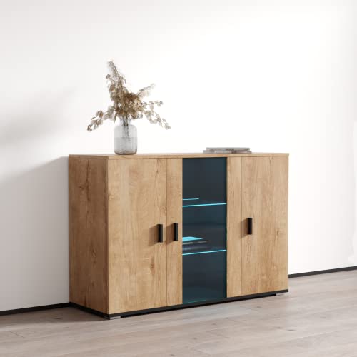 MEBLE FURNITURE & RUGS Soho S7 3D Modular Modern 47" Wide Sideboard
