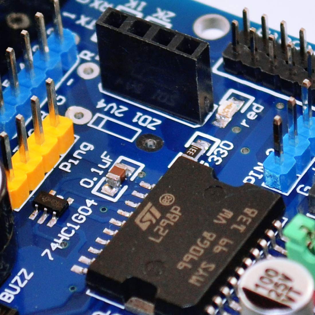 HiLetgo L298P DC Motor Drive Module L298P DC Motor Drive Shield H-Bridge Drive Expansion Board High-Power DC Stepper Motor Controller for Arduino