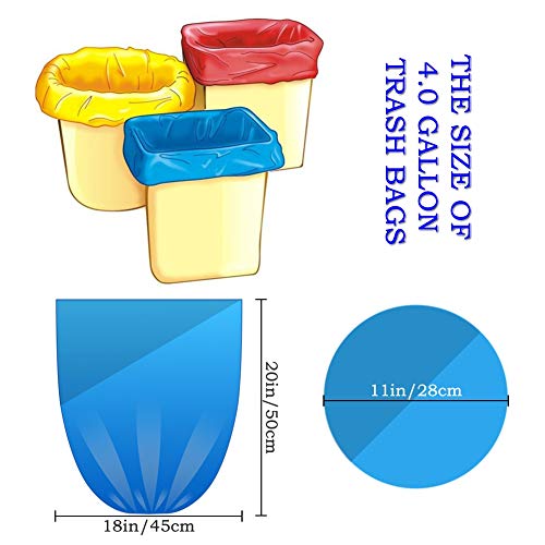 Alimu Small Trash Bags, 150 Counts 4 Gallon Small Kitchen Garbage Bags Material Wastebasket Can Liners Bags Small Size 20-Liters for Office, Home, Bathroom, Kitchen