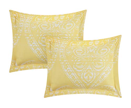 Chic Home 6 Piece Sicily Oversized Overfilled Comforter Set, Twin, Yellow