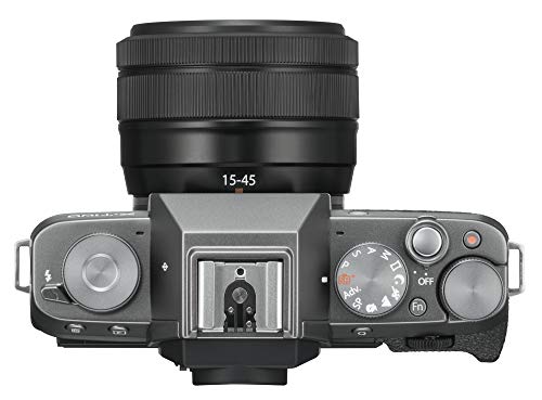 Fujifilm X-T100 Mirrorless Digital Camera w/XC15-45mmF3.5-5.6 OIS PZ Lens - Dark Silver (Renewed)
