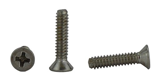 Stainless 4-40 x 1/2" (3/8" to 1-1/2" Available) Flat Head Machine Screws, Full Thread, Phillips Drive, Stainless Steel 18-8, Machine Thread (4-40 x 1/2")