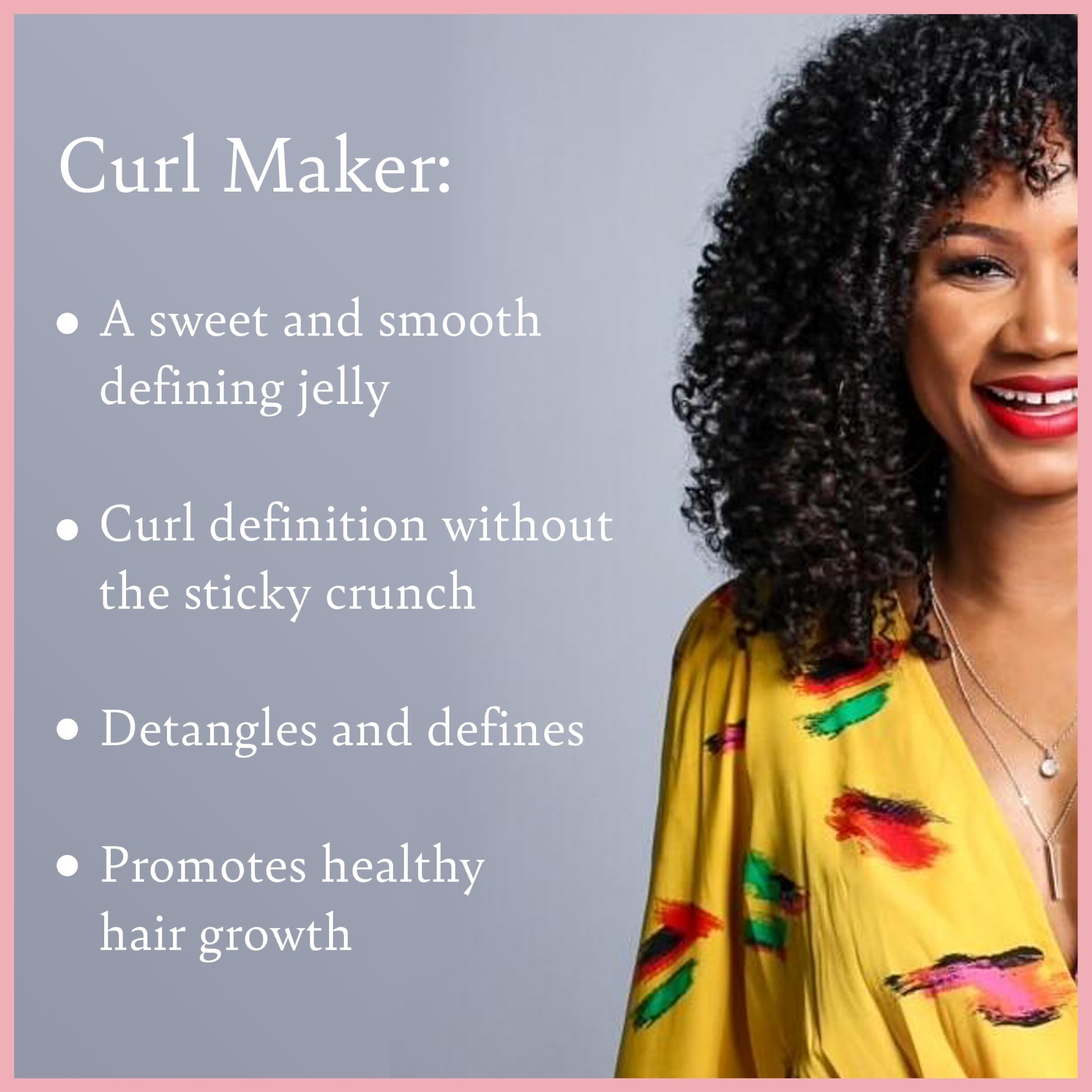 Camille Rose Curl Maker, Smoothing and Nourishing Curly Hair Gel with Aloe, for All Hair Types and Textures, 12 fl oz