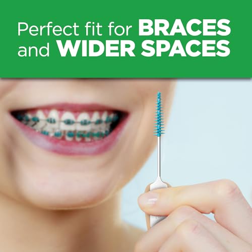 GUM Soft-Picks Wider Space, Easy to Use Dental Picks for Teeth Cleaning and Gum Health, with Convenient Carry Case, Dentist Recommended Dental Picks, 100ct