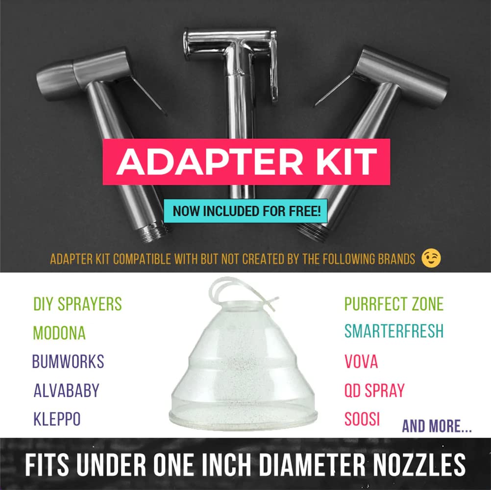 Diaper Dawgs Cloth Diaper Sprayer Splatter Shield with Gusset Stretcher + Laundry Mitts | Perfect for Rinsing Cloth Diapers and More! | Small, Ergonomic Design Prevents Splattering