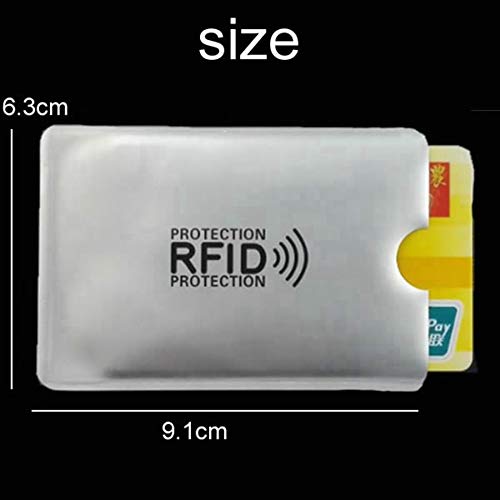 Angelastore Bag Anti Rfid Wallet Blocking Reader Lock Bank Card Holder Id Bank Card Case Protection Metal Credit NFC Holder Aluminium (Green)