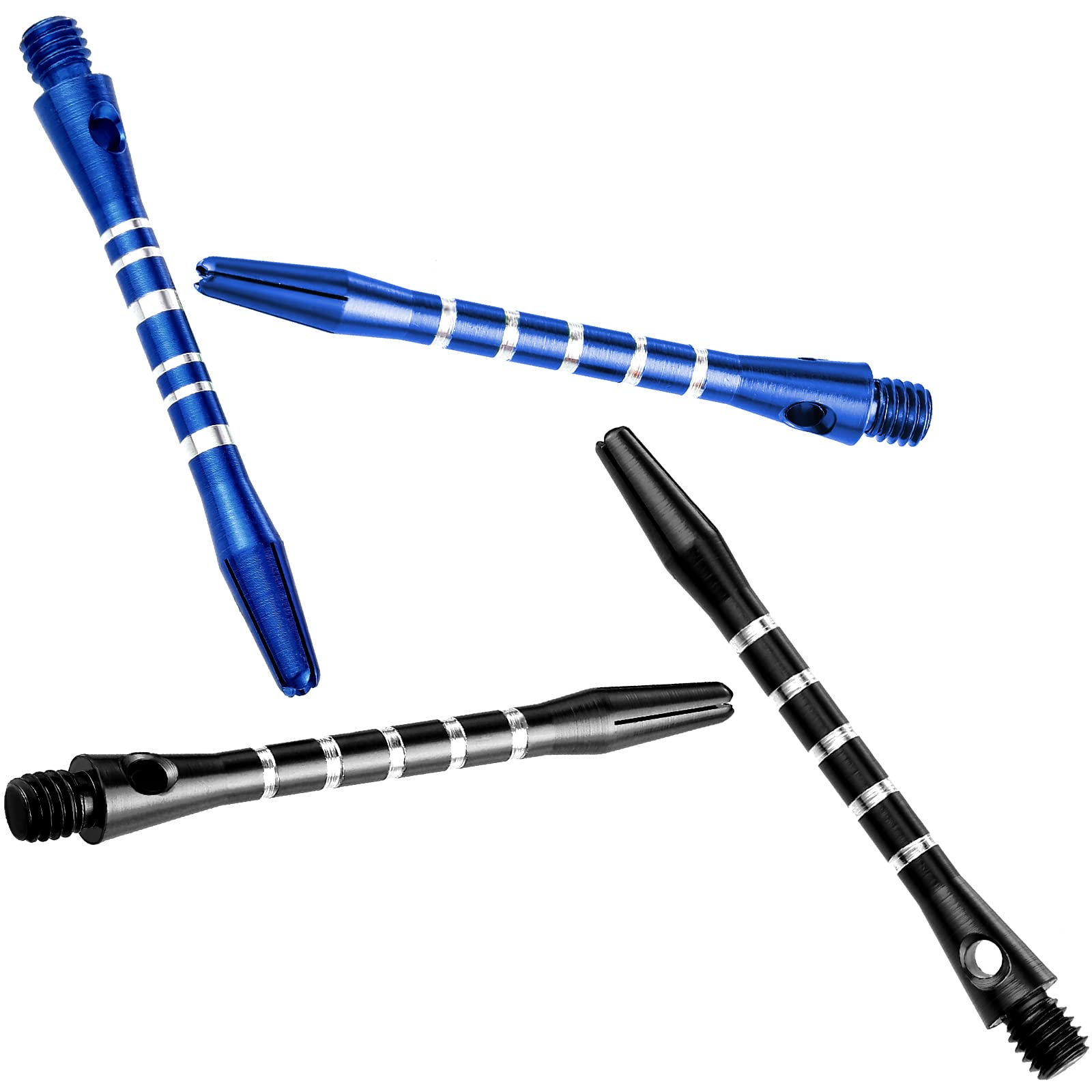 30 Pcs Medium Dart Shafts for Soft and Steel Tips 2BA Thread Aluminium Alloy Dart Stems 50 mm 53 mm with Rubber Rings Replacement Harrows Dart Accessories and Flights