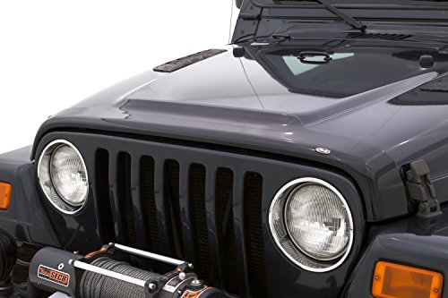 Auto Ventshade [AVS] Aeroskin Hood Protector | 1987 - 2006 Jeep Wrangler, Low Profile/Flush - Smoke | 322091