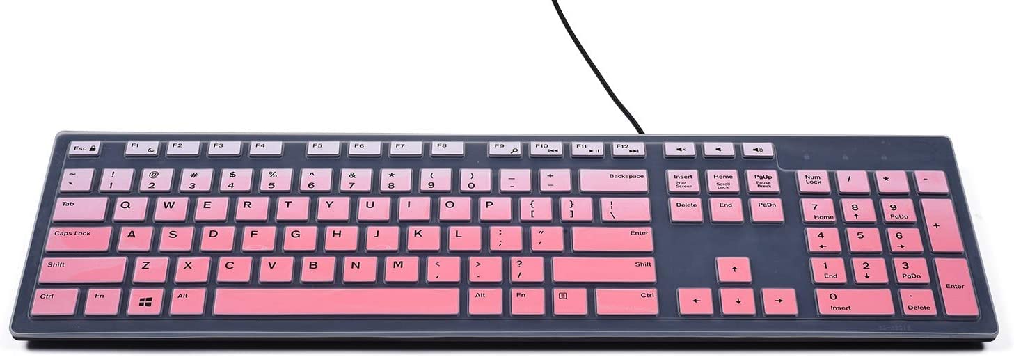 iKammo Keyboard Cover Skins Compatible with Dell KB216 & KM636 Keyboards & Dell Optiplex 5250/3050/3240/5460/7450/7050 & Inspiron AIO 3475/3670/3477 Desktops
