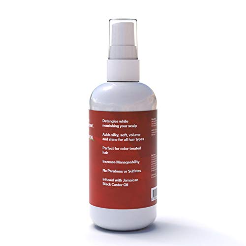 SO Jamaican Black Castor Oil Knot Now Leave in Detangler, Smooth Conditioning & Detangling Spray, Paraben Free Conditioner, 8 Fl Oz