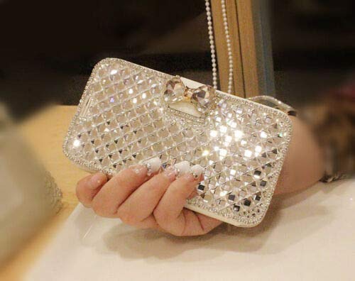 Bonitec iPhone 13 Pro Max Wallet Case - Luxury Glitter Bowknot Diamond Rhinestone Flip Stand with Card Slot