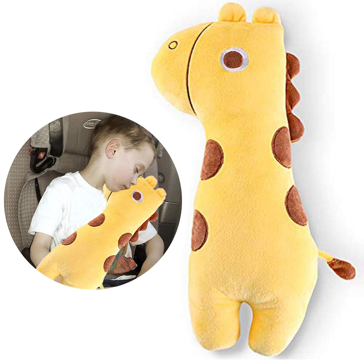 Seatbelt Pillow for Kids, Car Pillow Seat Belt Cushion Kids Seatbelt Pillow, Seat Belt Covers Child Car Seat Head Rest Support Shoulder Pad, Plush Soft Seat Strap Car Pillows Adjuster Holder for Baby