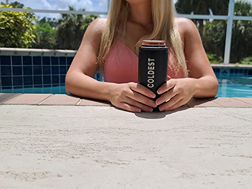 COLDEST Standard Can Cooler for Beer, Soda, Sparkling Water | Vacuum Insulated Stainless Steel Drink Sleeve Holder for 12 oz Regular Cans