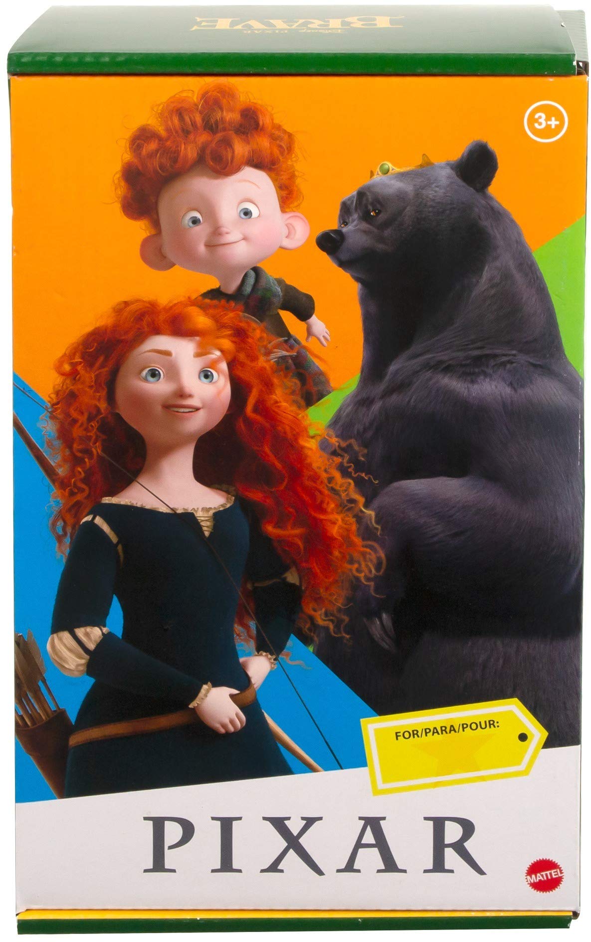 Mattel Disney Pixar Brave Merida Action Figure, Movie Character Toy 6.6-in Tall, Highly Posable in Authentic Costume with Archer Bow, for Ages 3 Years & Older