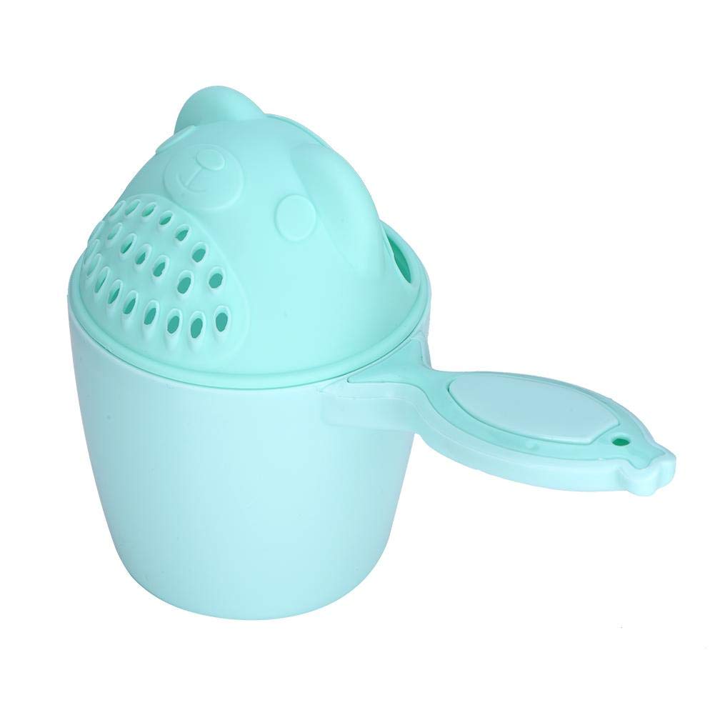 Zerodis Kids Shampoo Rinse Cup Newborn Bath Shower Flusher Baby Bath Waterfall Rinser for Protecting Infant Eyes(Green)