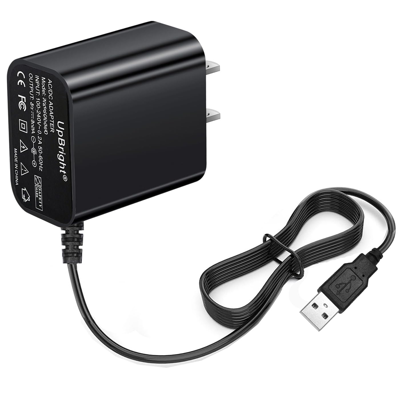 UpBright 5V USB AC/DC Adapter Compatible with Stanley FATMAX SL10LEDSL SL10LEDS TL600PS TL600PSC TL450PS Zero Trace TL1KPZ TL1KPS BB24PS Yellow Black-Trim SAT3S Satellite Lumen LED Flashlight Charger