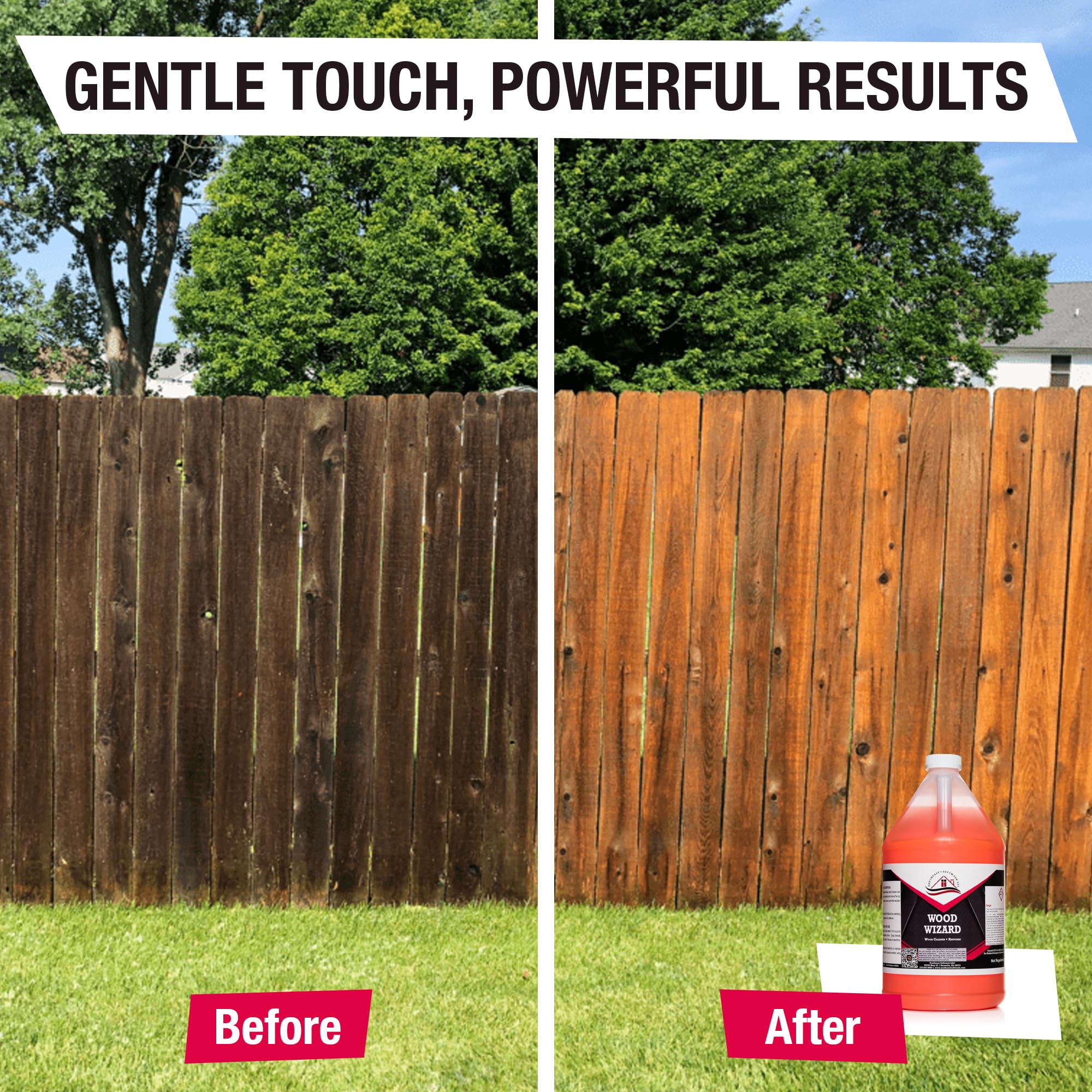 Southeast Softwash Wood Wizard RevivePro Cleaner: Elevate Your Deck and Fence Wood's Natural Charm with SESW's Premium Care Solution (1)