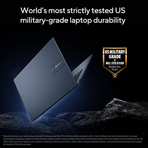 ASUS 2023 Vivobook 14 Laptop, 14” FHD (1920 x 1080) Display, Intel Core i5-1235U CPU, Intel Iris Xᵉ Graphics, 8GB RAM, 256GB SSD, Windows 11 Home, Quiet Blue, F1404ZA-AS51