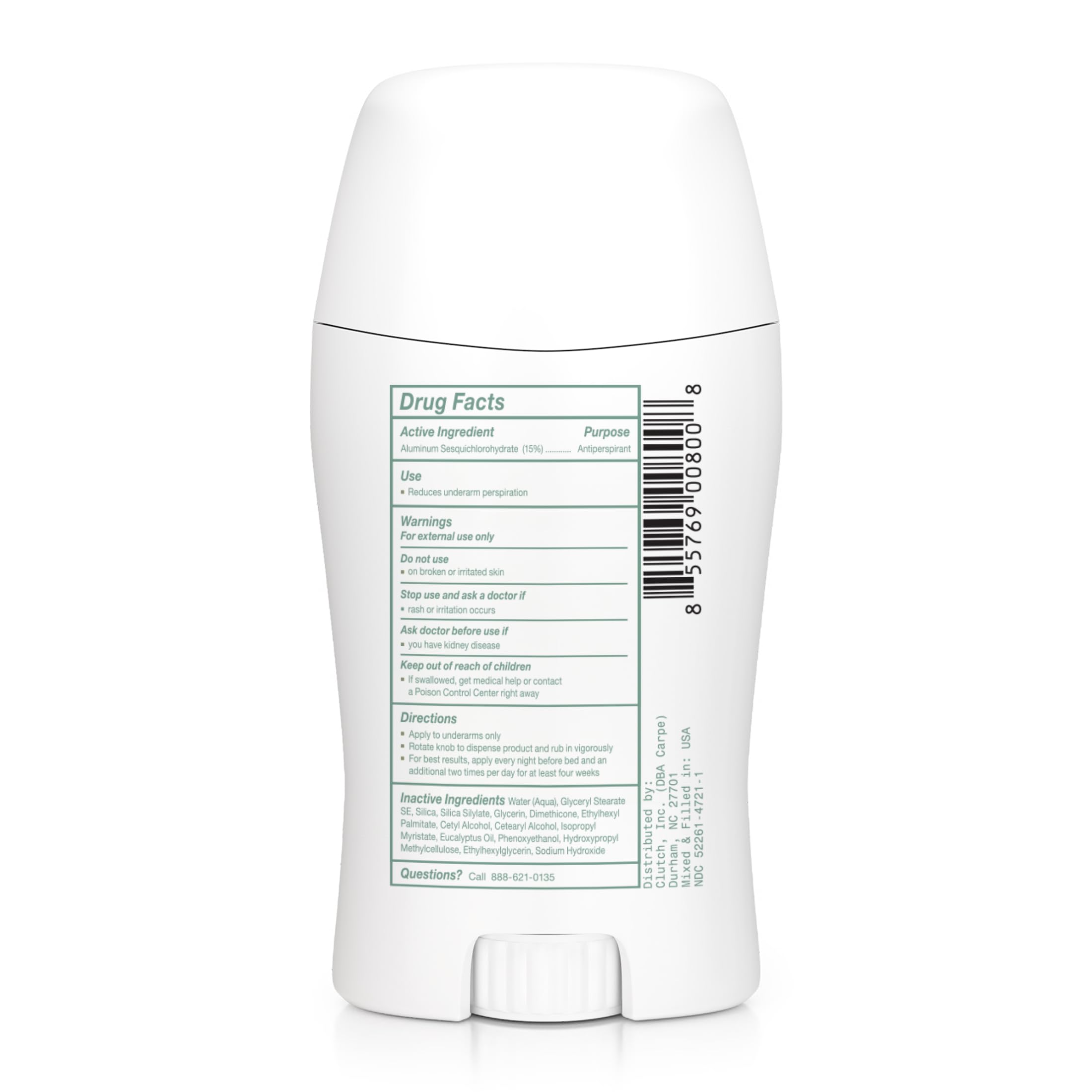 Carpe Underarm Antiperspirant and Deodorant, Pack of 3-WITH 3 FREE ON-THE-GO WIPES!