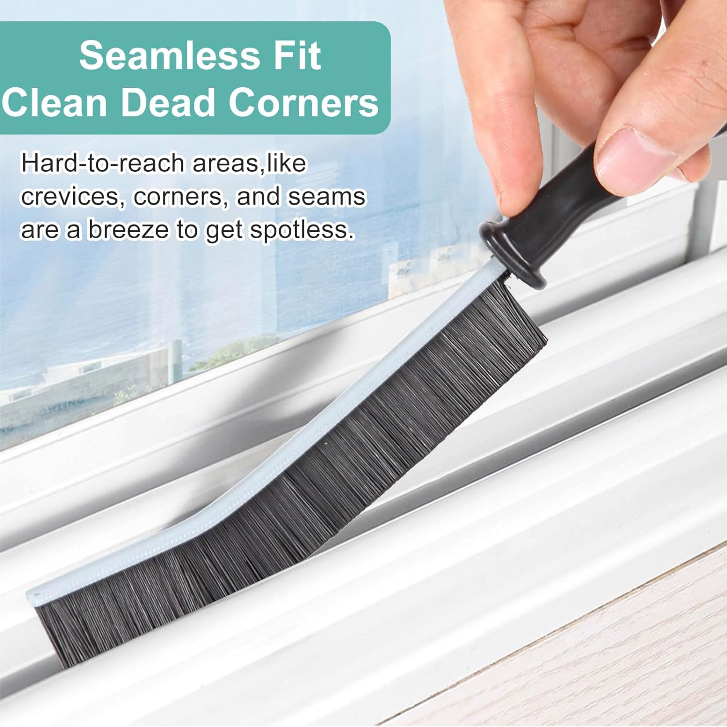 3 Pcs Hard Bristle Crevice Cleaning Brush, Multifunctional Gap Cleaning Brush Tool, Corners Brushes for Bathroom Kitchen Tiles Window Door Slots