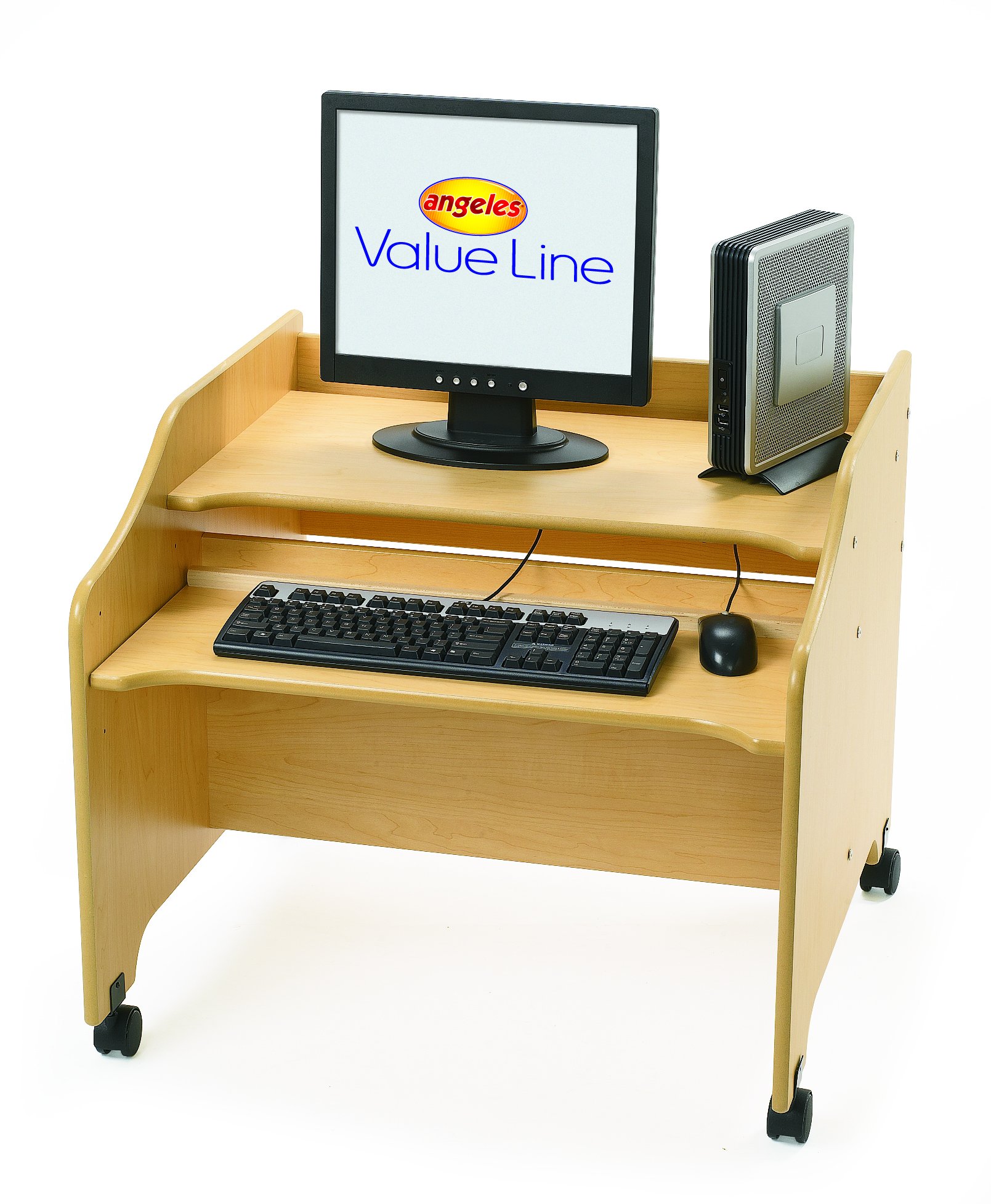 Childrenâs Factory Value Line Single Computer Station, Toddler/Kids Mobile Activity Tech Table, Classroom Furniture for Preschool, Daycare or Homeschool