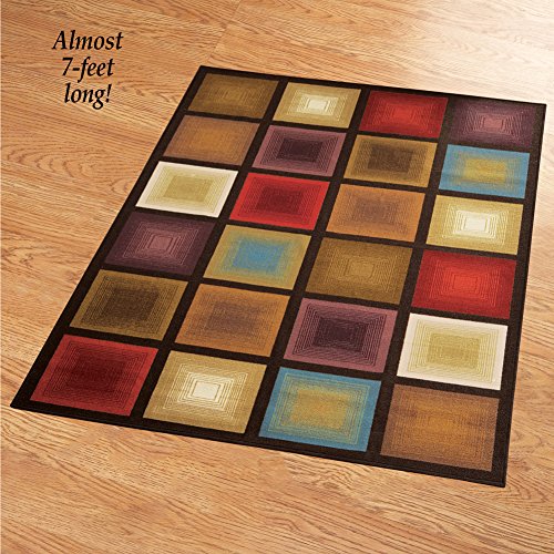 Collections Etc Optic Squares Geometric Modern Large Area Rug