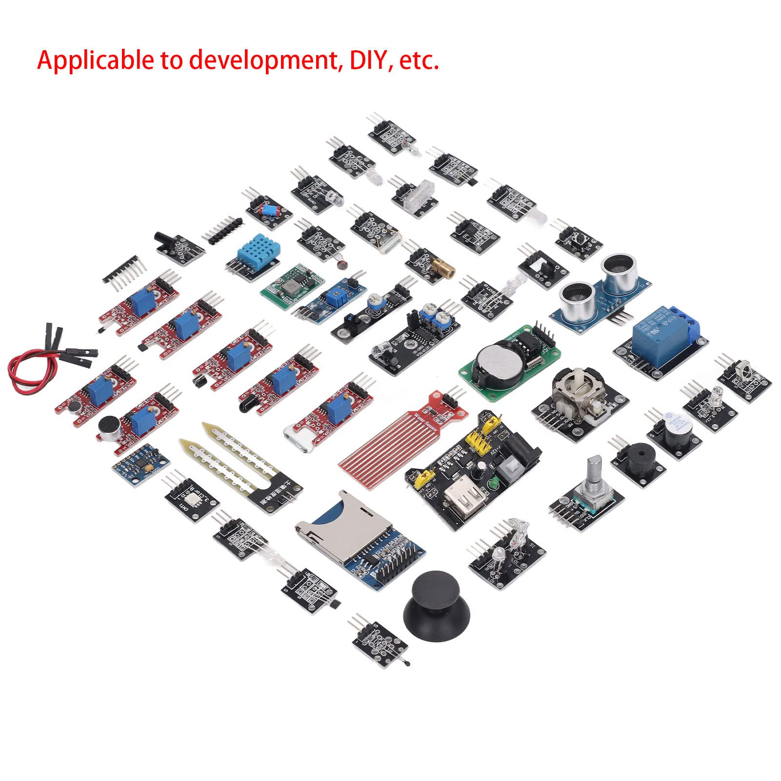 Acogedor 45Pcs Robot Car Kit for Raspberry Pi, Electronic DIY Robot Kit for Teens and Adults, RGB LED, Clock Temp Sensor Modules